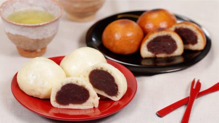Mushi Manju Recipe (Japanese Steamed Buns with Red Bean Paste Filling ...